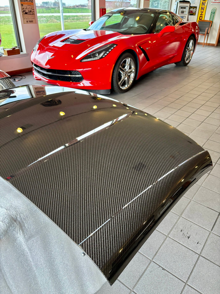 2020-up C8 Carbon Fiber Roof Panel Complete – Melrose T-Top International