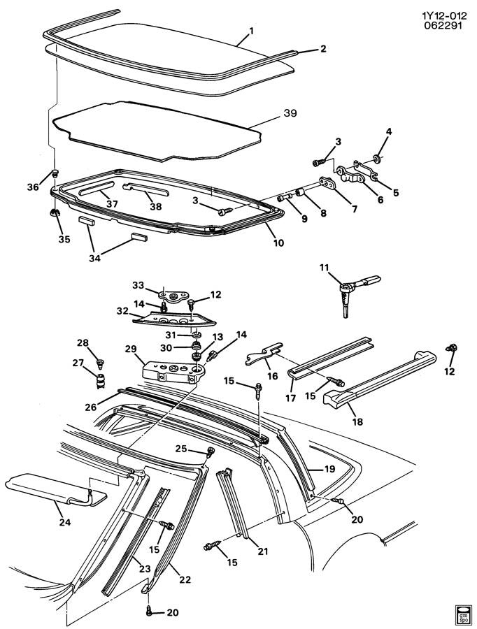 1984-1996 C4 Corvette Roof Panel Edge Trim Surround – Melrose T-Top ...
